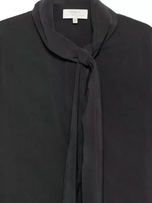 Studio Nicholson Colt Neck Tie Shirt - Grey