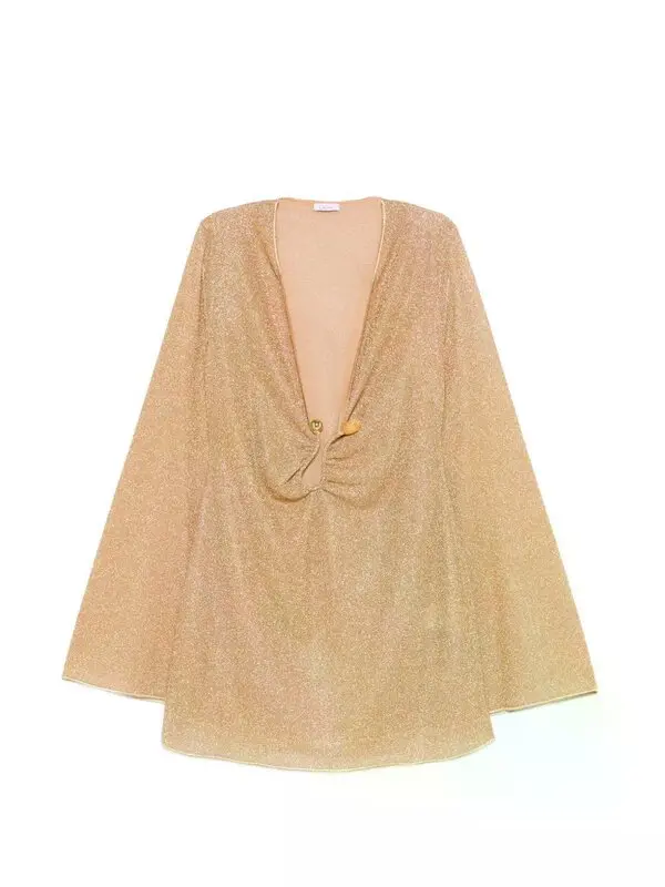 Oseree Stone Embellishment Mini Dress - Neutrals