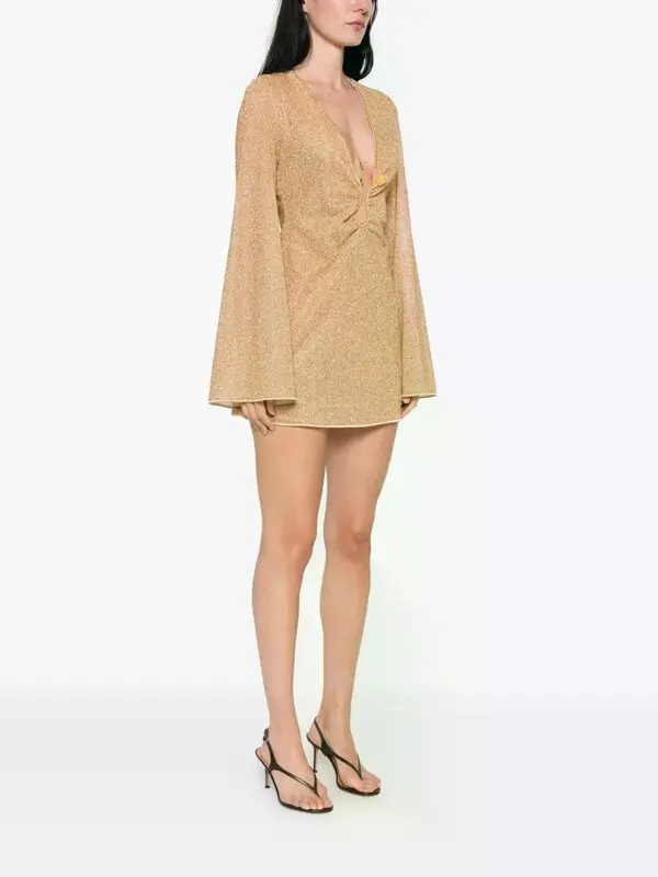 Oseree Stone Embellishment Mini Dress
