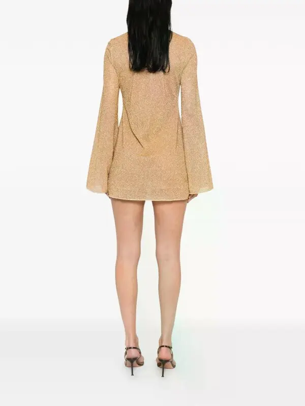 Oseree Stone Embellishment Mini Dress