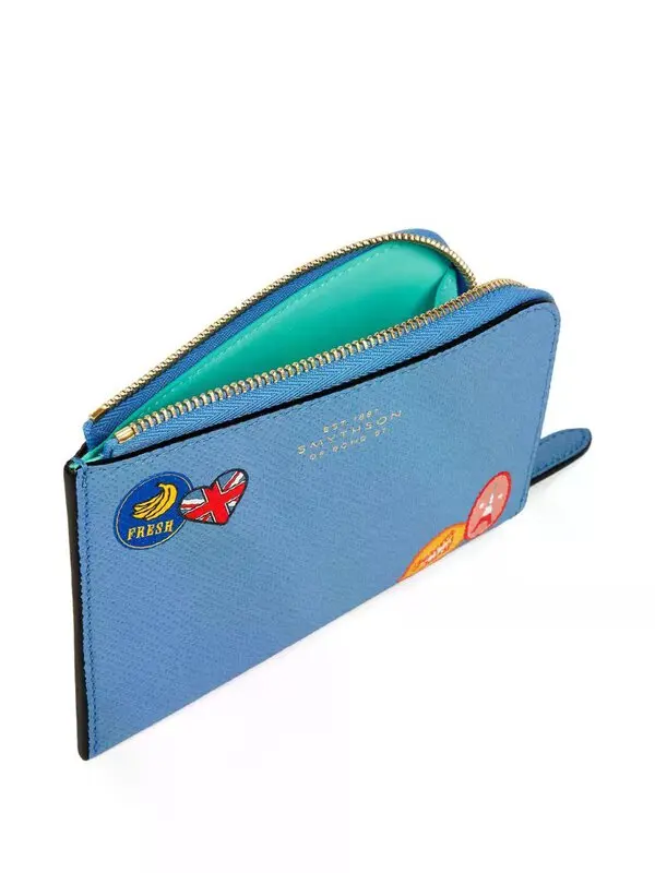 Smythson Panama Stickers Pouch