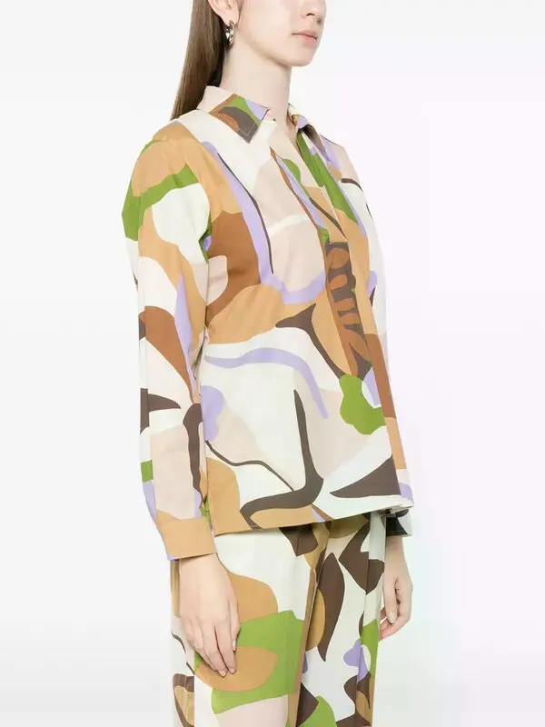 Marella Printed V-neck Top