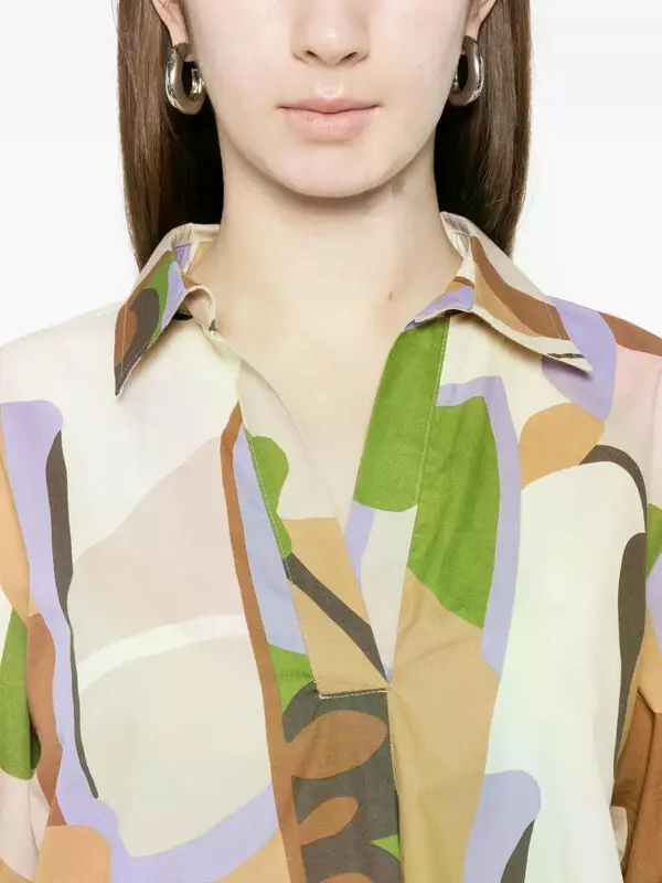 Marella Printed V-neck Top
