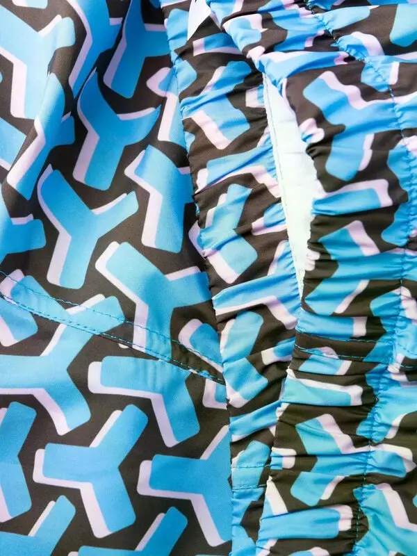YES I AM Geometric-print Swim Trunks