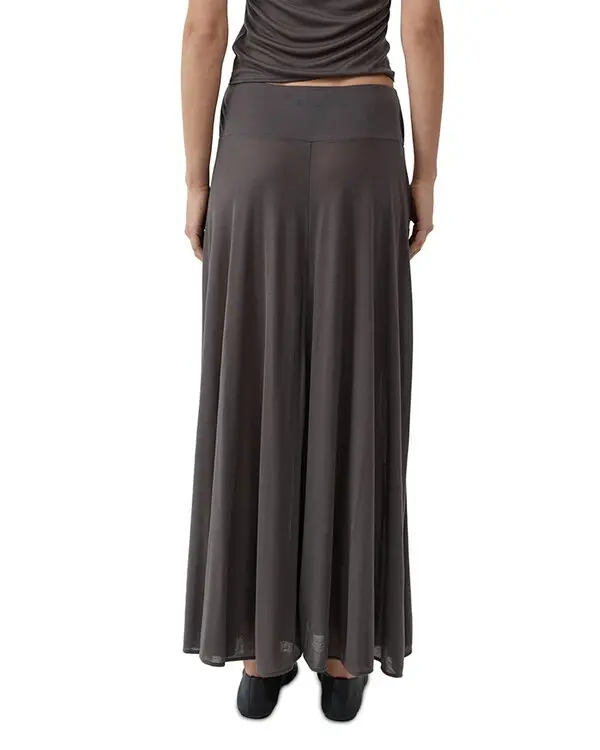 ST. AGNI Fluid Jersey Maxi Skirt - Soot