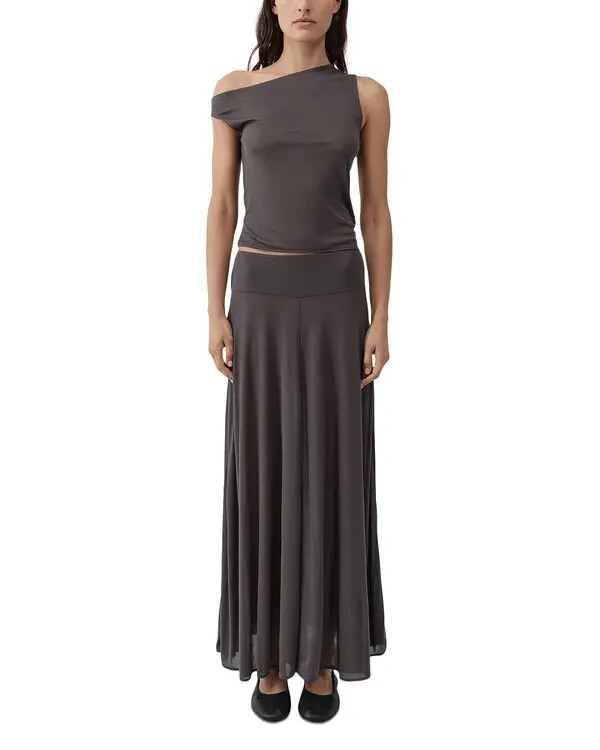 ST. AGNI Fluid Jersey Maxi Skirt - Soot