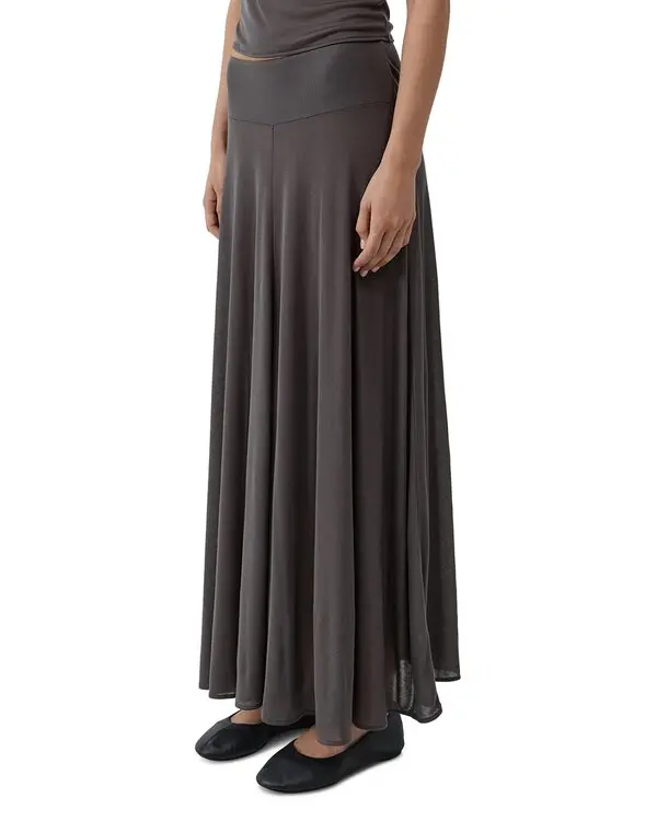 ST. AGNI Fluid Jersey Maxi Skirt - Soot