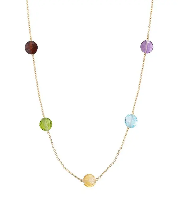 Bloomingdale'S Semi-precious Gemstone Station Necklace - Gold