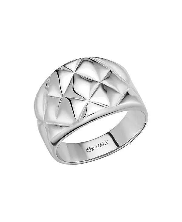ORADINA Sterling Quilted Ring - Silver