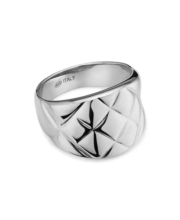 ORADINA Sterling Quilted Ring
