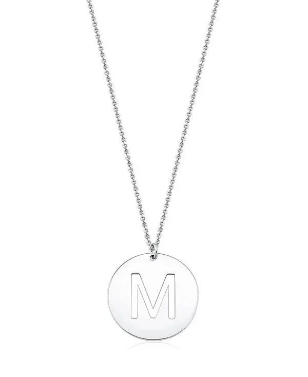 ORADINA Sterling Silver Initial Pendant Necklace - Silver - M