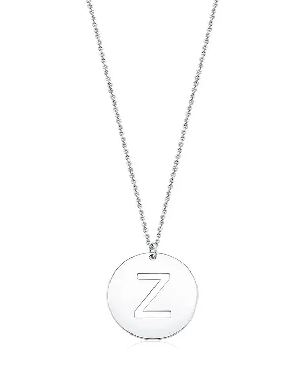 ORADINA Sterling Silver Initial Pendant Necklace - Silver - Z