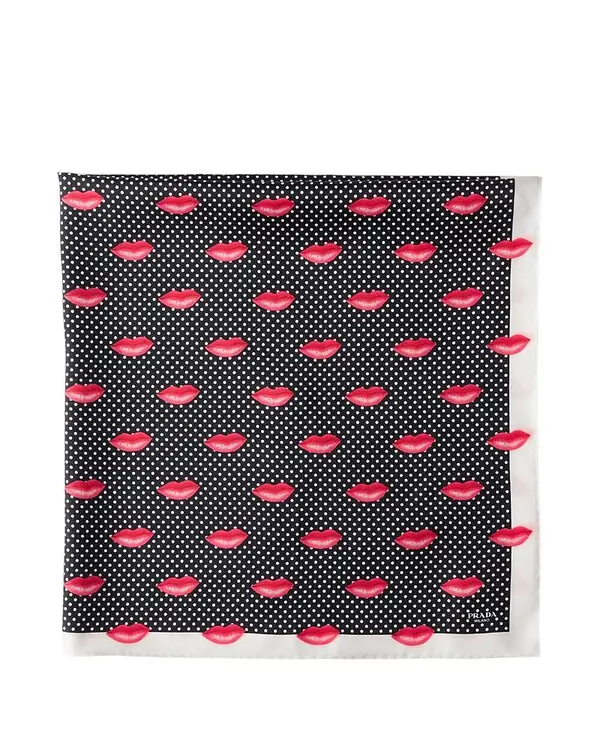 Prada Printed Silk Twill Scarf, 90 X 90 Cm - Black