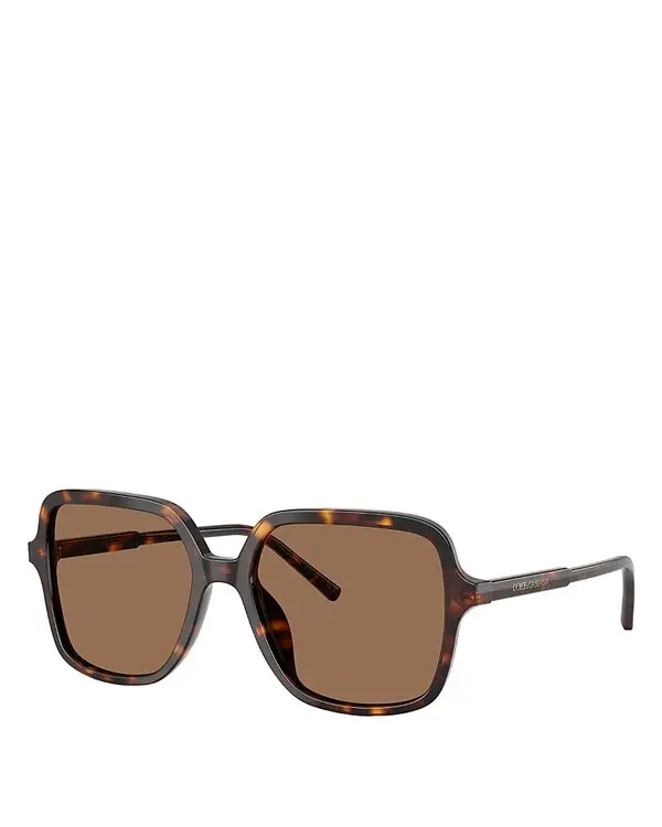 Dolce & Gabbana Square Sunglasses, 55mm - Havana