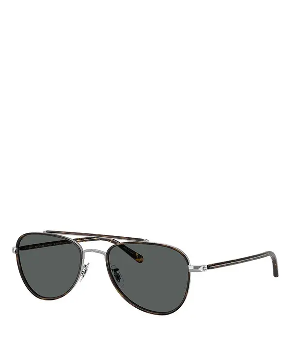 Oliver Spencer Sacoye Aviator Sunglasses - Silver