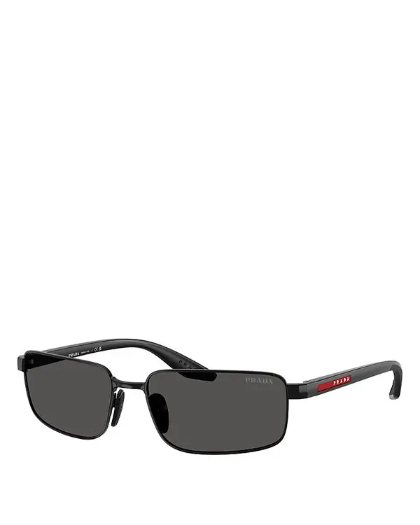 Prada Linea Rossa Ps Rectangular Sunglasses - Black