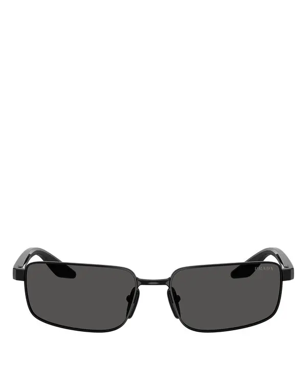 Prada Linea Rossa Ps Rectangular Sunglasses - Black