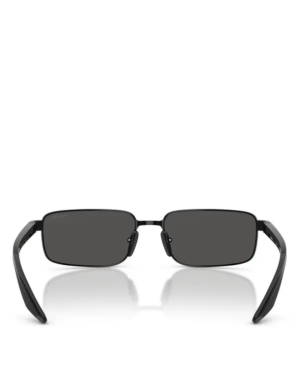 Prada Linea Rossa Ps Rectangular Sunglasses - Black