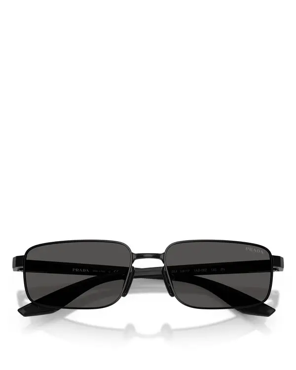 Prada Linea Rossa Ps Rectangular Sunglasses - Black