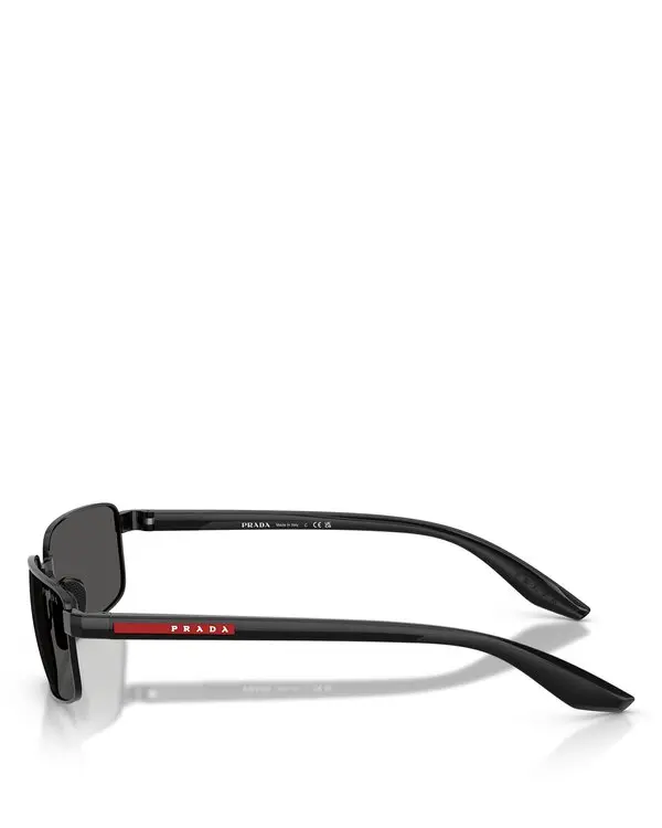Prada Linea Rossa Ps Rectangular Sunglasses - Black