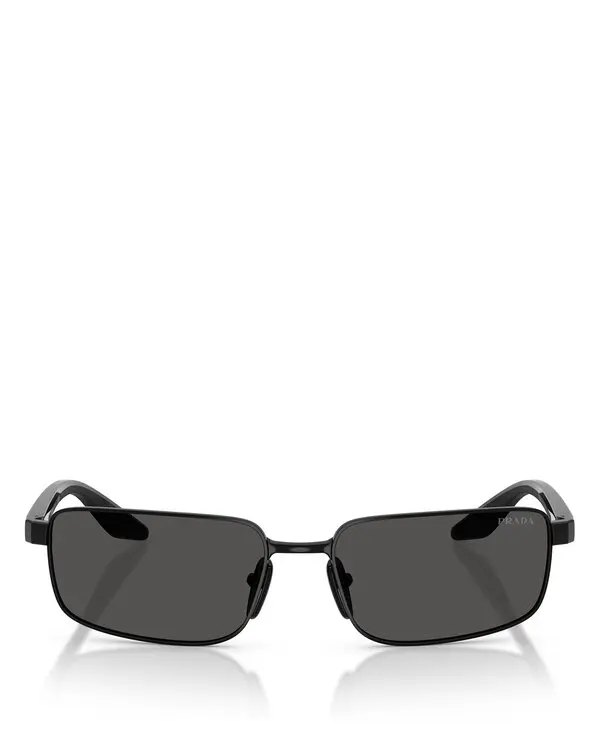 Prada Linea Rossa Ps Rectangular Sunglasses - Black
