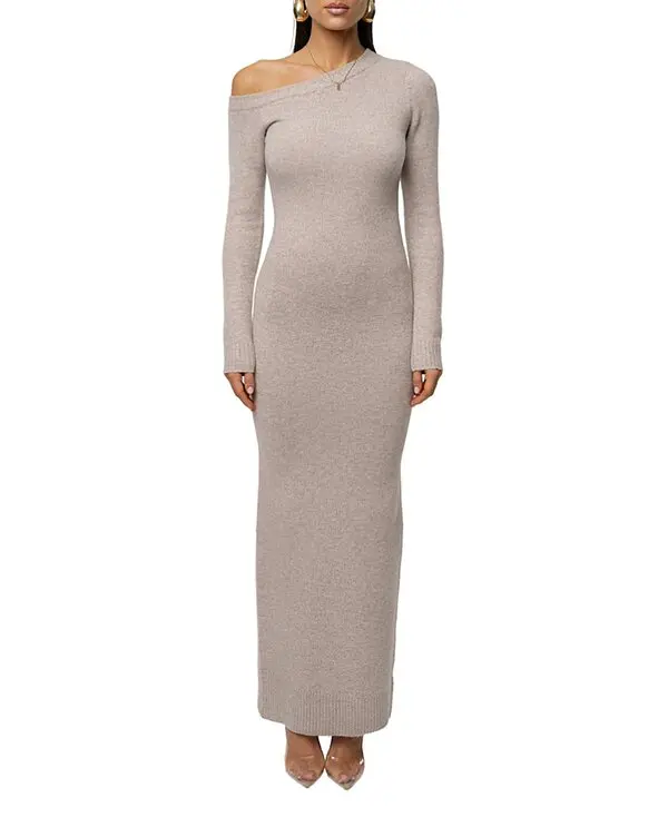 JLUXLABEL Fireside Knit Maxi Dress - Beige