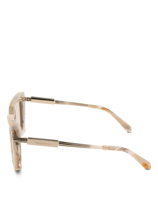 FERRAGAMO Faceted Prisma Rectangular Sunglasses