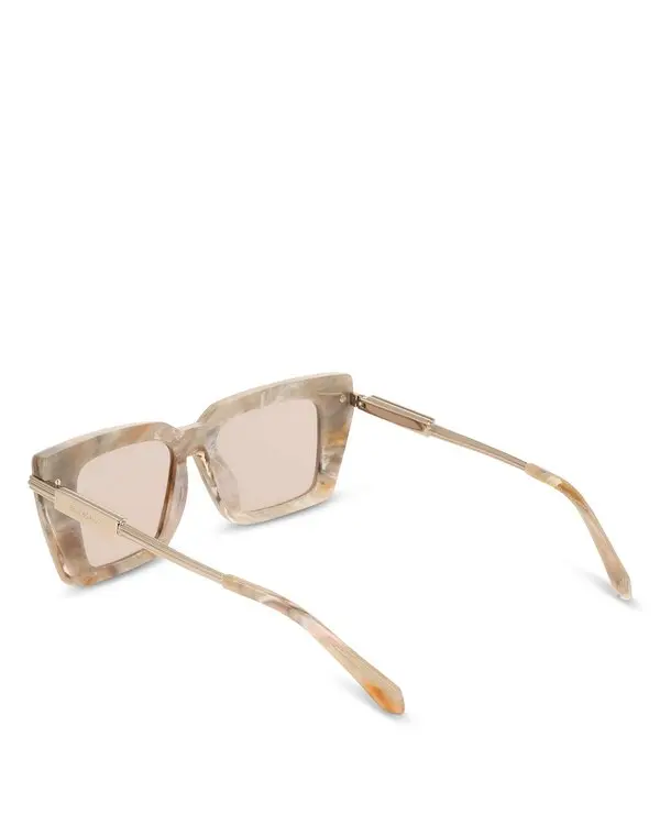 FERRAGAMO Faceted Prisma Rectangular Sunglasses