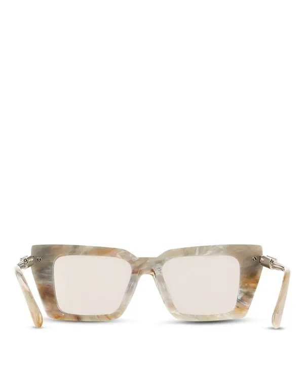 FERRAGAMO Faceted Prisma Rectangular Sunglasses