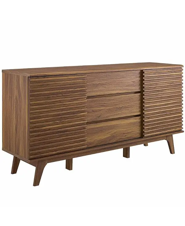 MODWAY Render 63 Sideboard Buffet Table Or Tv Stand - Walnut