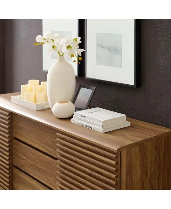 MODWAY Render 63 Sideboard Buffet Table Or Tv Stand - Walnut