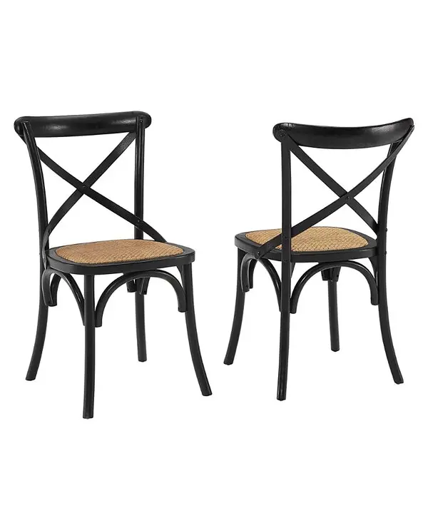 MODWAY Gear Dining Side Chair, Set Of 2 - Black