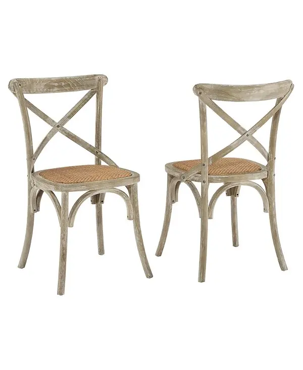 MODWAY Gear Dining Side Chair, Set Of 2 - Gray