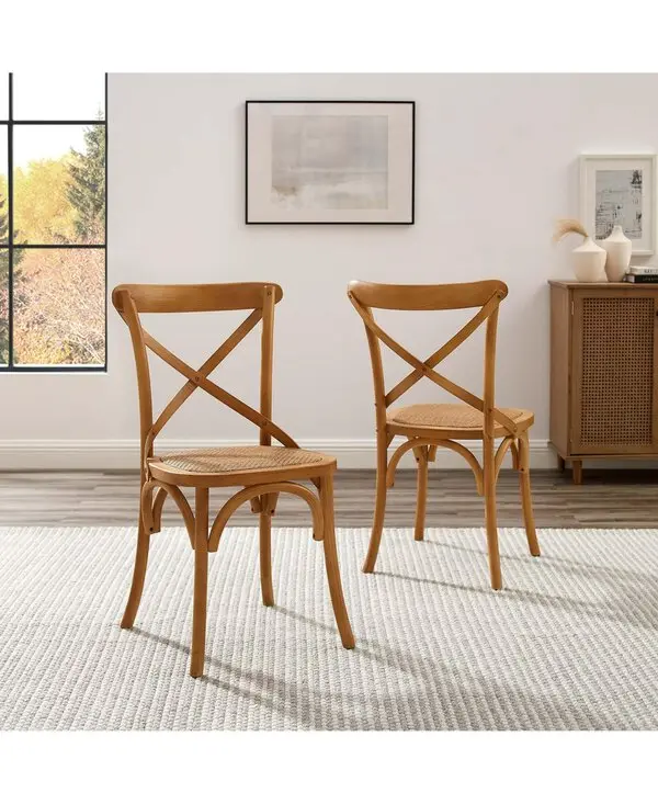 MODWAY Gear Dining Side Chair, Set Of 2 - Walnut