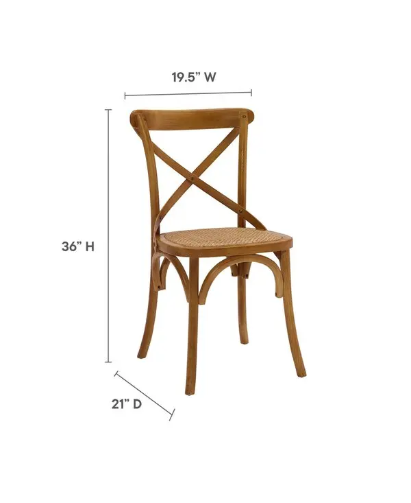 MODWAY Gear Dining Side Chair, Set Of 2 - Walnut