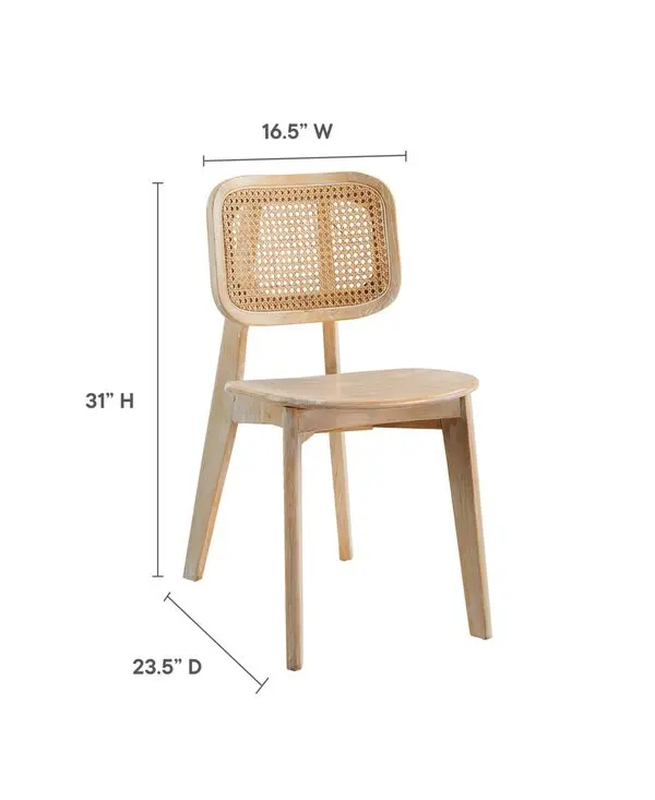MODWAY Habitat Wood Dining Side Chair, Set Of 2 - Gray