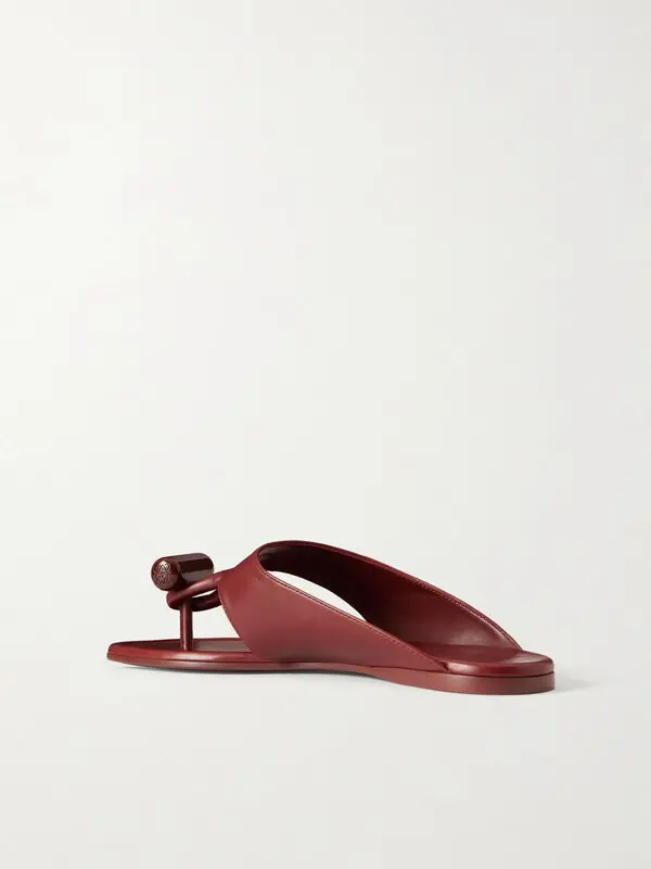 Loewe Toggle Leather Slides - Red