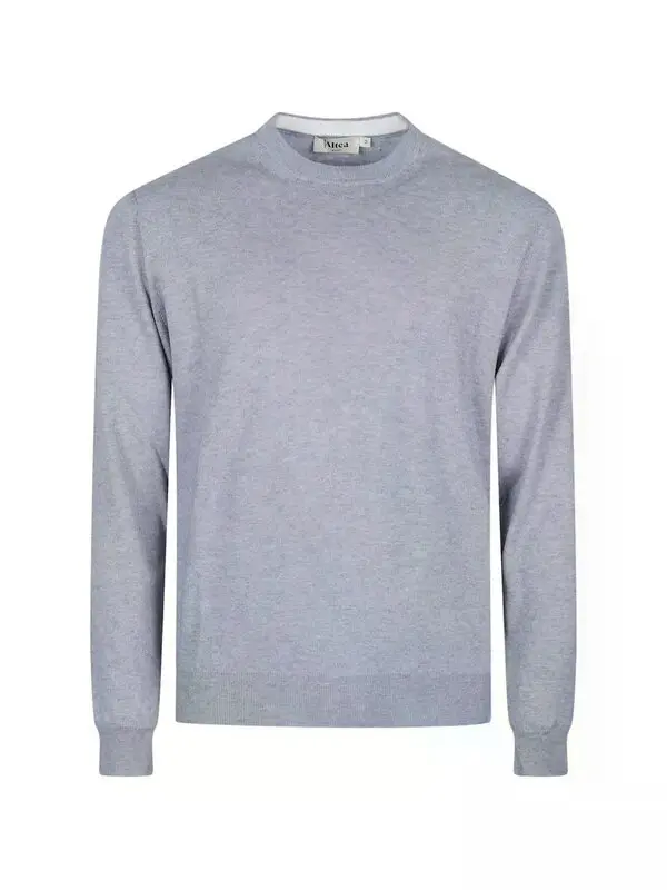 Altea Crew Neck Long Sleeve Cotton Sweater - Blue