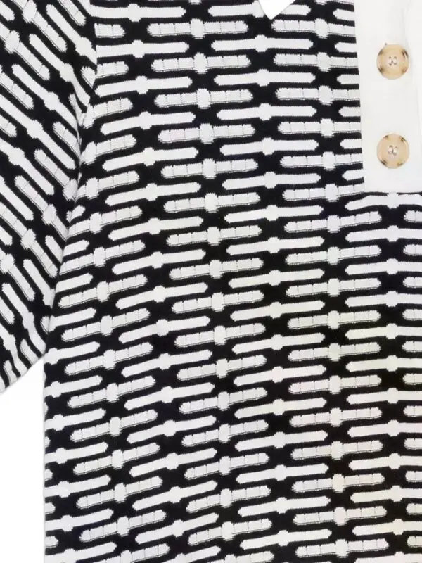 N.peal Jacquard Pattern Polo Top