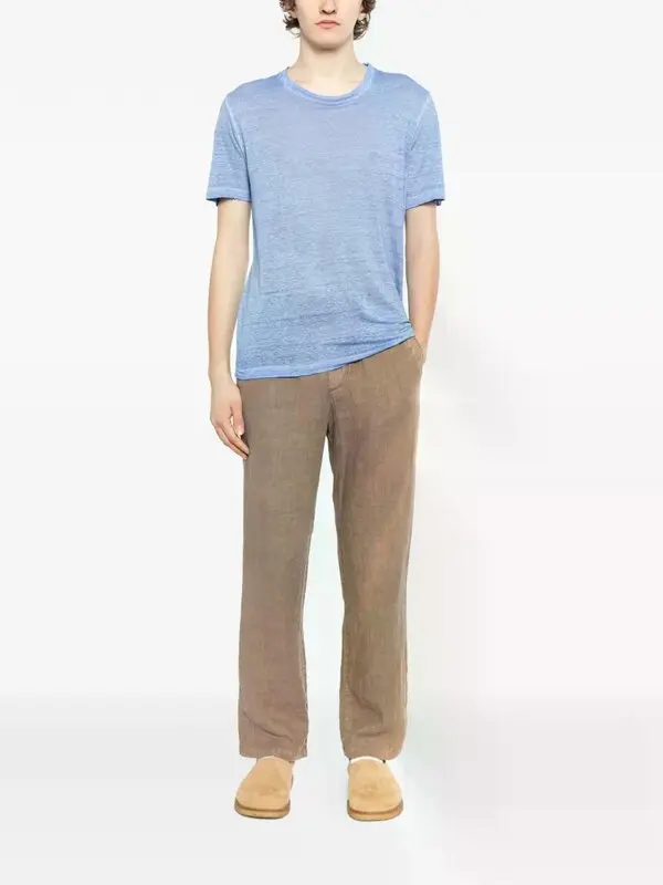 120% Lino Linen Crew-neck T-shirt