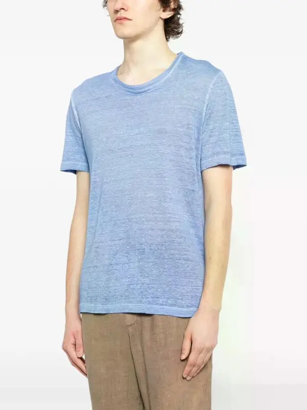 120% Lino Linen Crew-neck T-shirt