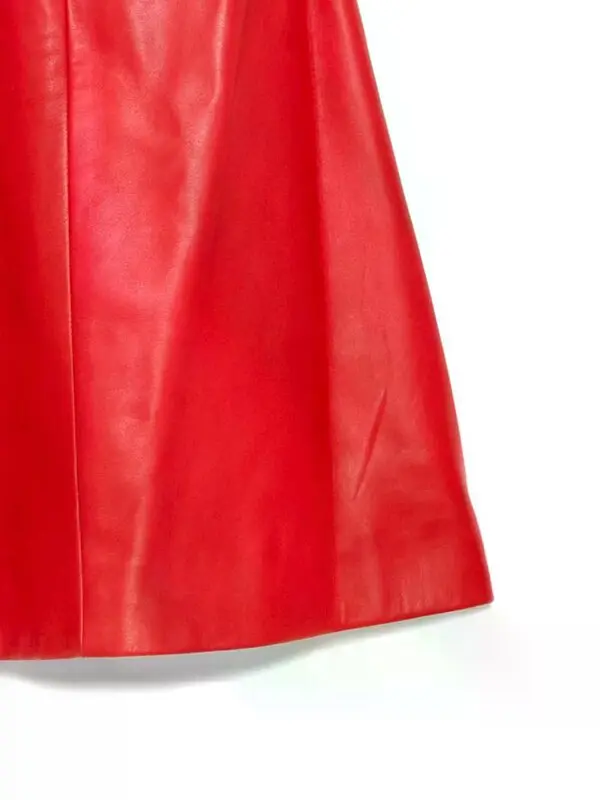 Prada Leather A-line Skirt