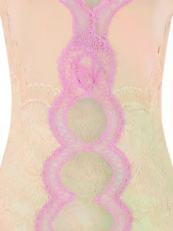 Rabanne Lace Trim Top - Neutrals