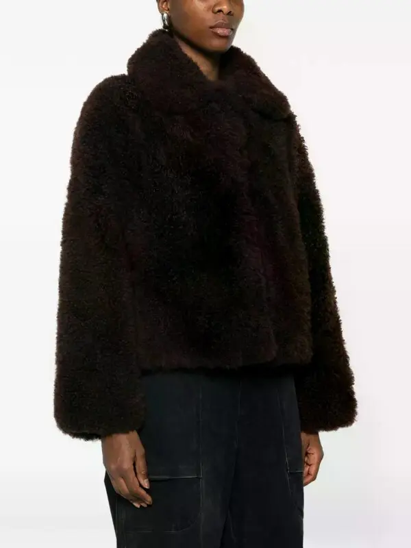 YVES SALOMON Shearling Jacket - Brown