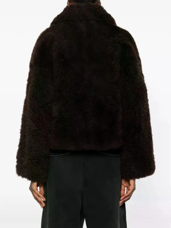 YVES SALOMON Shearling Jacket - Brown