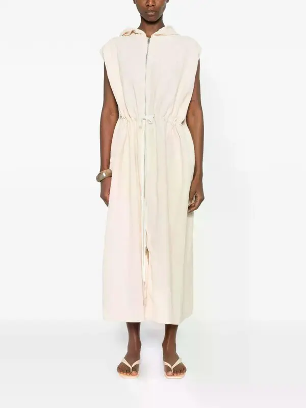 Studio Nicholson Hooded Zip-up Maxi Dress - Neutrals