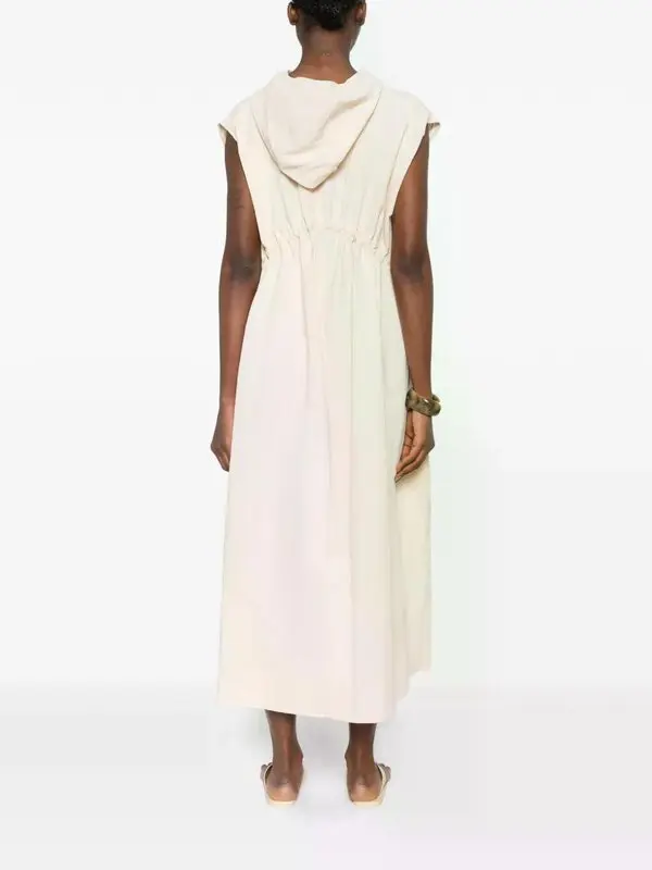 Studio Nicholson Hooded Zip-up Maxi Dress - Neutrals