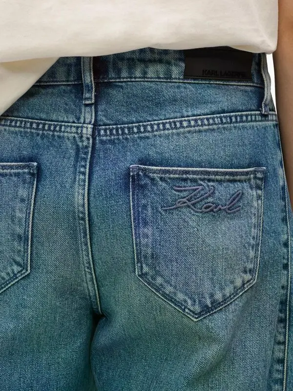 Karl Lagerfeld Belt-loop Pocket Jeans