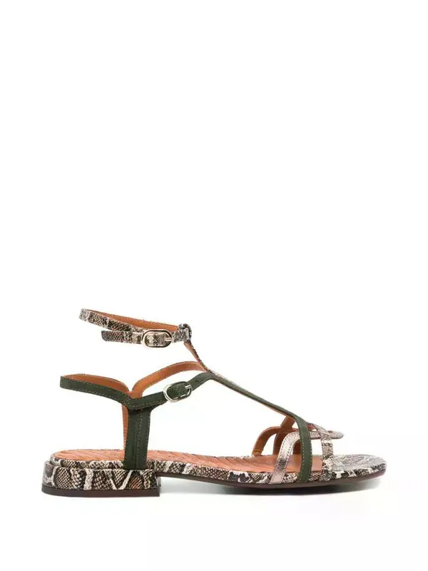 Chie Mihara Tylala T-bar Strappy Sandals - Neutrals
