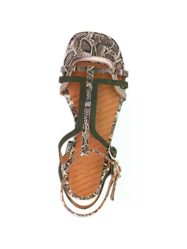 Chie Mihara Tylala T-bar Strappy Sandals - Neutrals